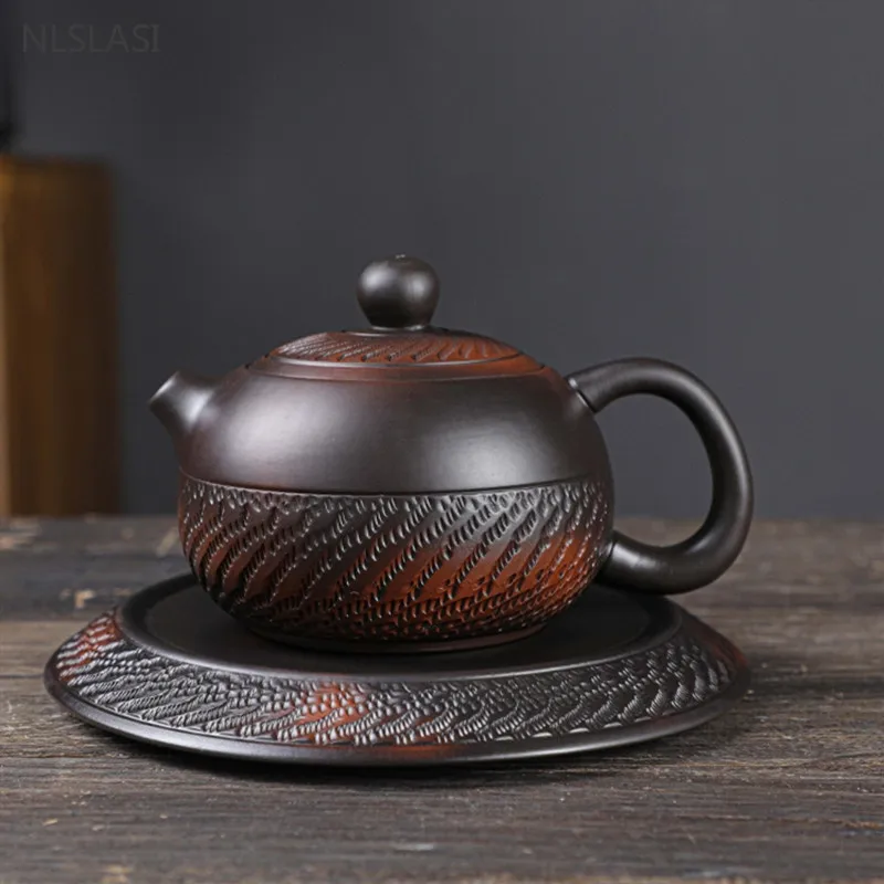 Purple-Pottery-Teapot-Hand-embossed-Imitation-Purple-Clay-Tea-Pot ...