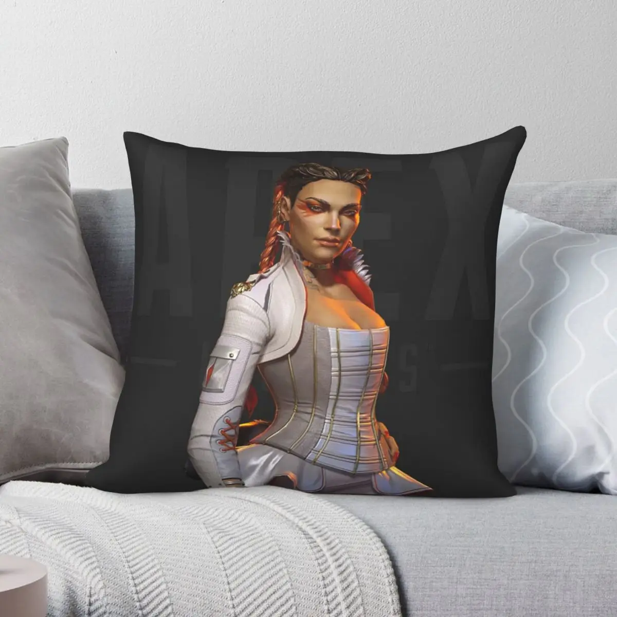 Apex Legends Loba Pillowcase Polyester Linen Velvet Pattern Zip Decor Throw Pillow Case Bed