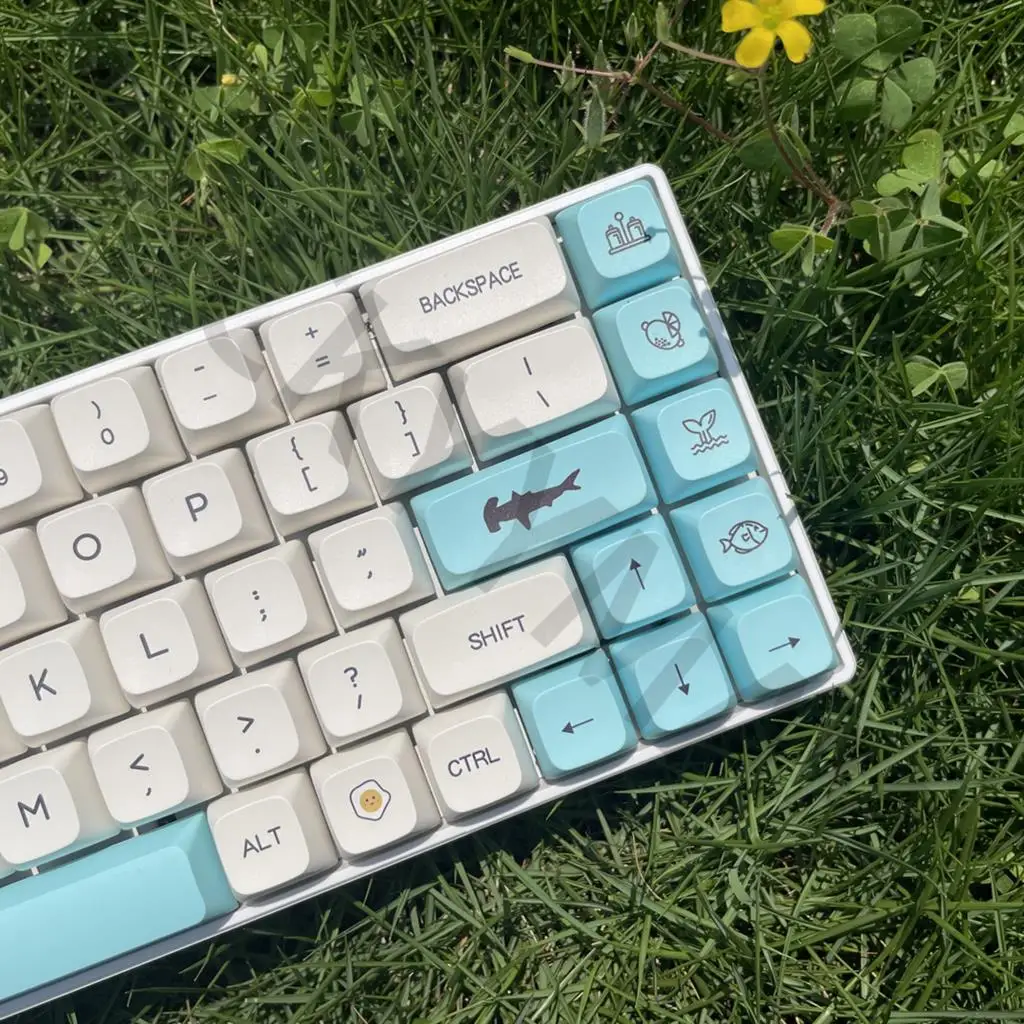 Baby Blue 138 키캡 디자인 다채로운 PBT 키캡, DYE SUB XDA 프로필 키캡, 기계식 키보드용 DIY, MX ...