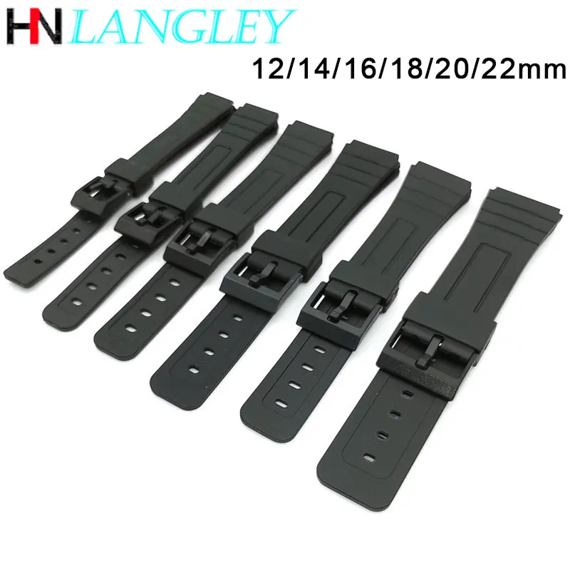 Silicone Watch Strap Sport Diving Rubber Watchband for Casio Watch ...