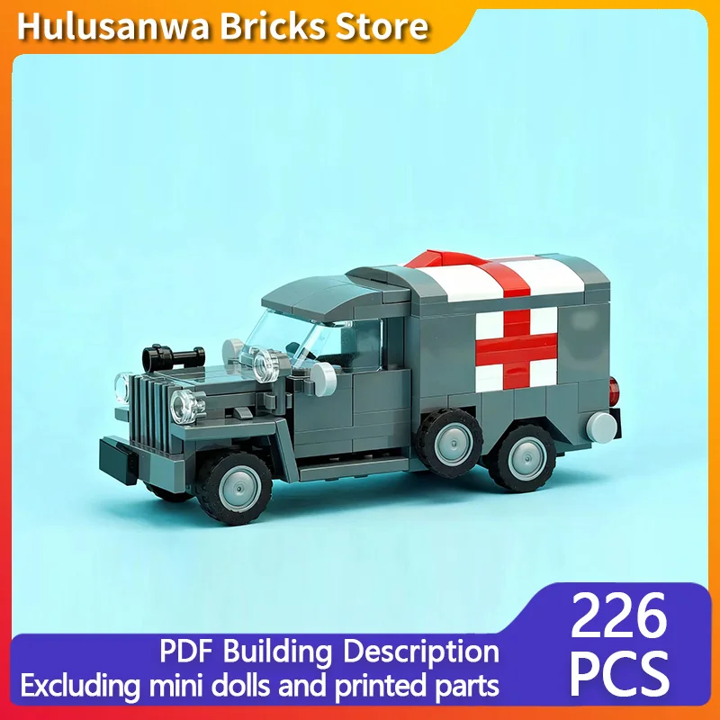 Vintage Army Ambulance Model MOC Building Bricks War Equipment Modular ...
