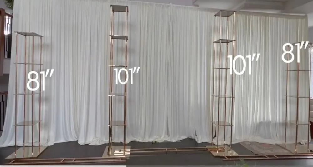 Stainless-Steel-Pillar-Rack-Candle-Bouquet-Centerpieces-Flowers-Crafts ...