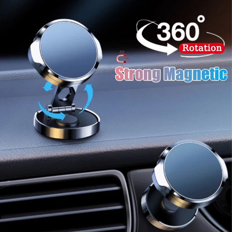 Magnet-Mount-Phone-Holder-for-Car-Dashboard-720-Rotation-Folding-Air ...