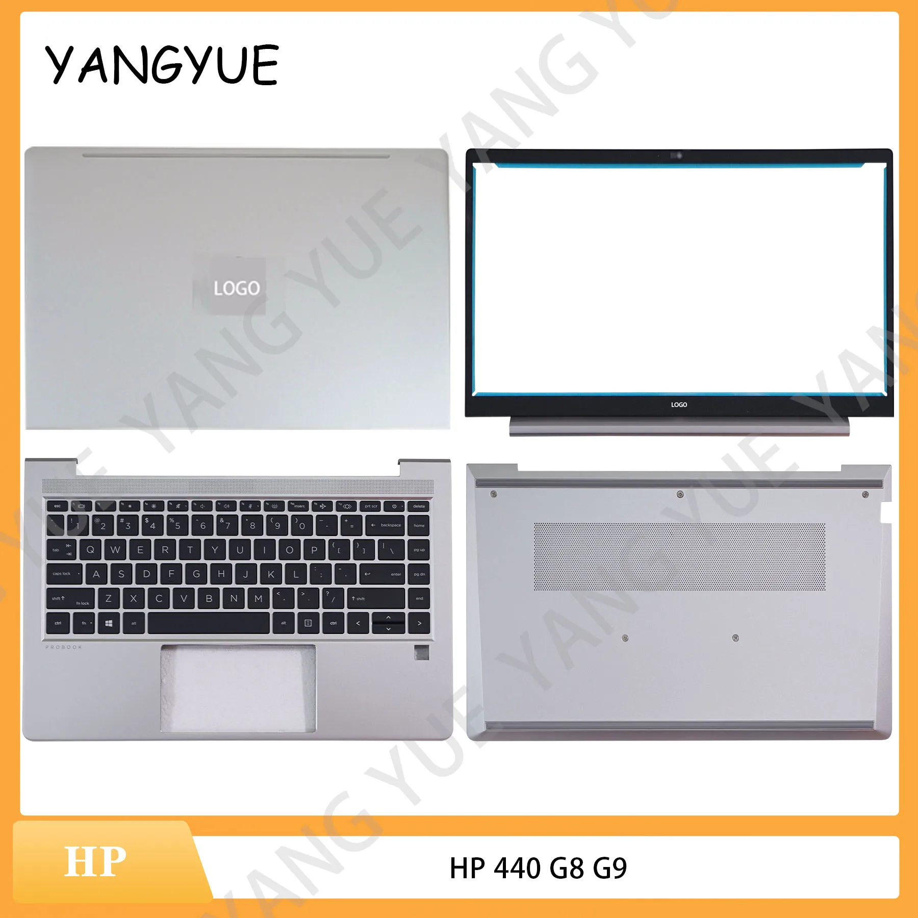 New-Laptop-Cover-For-HP-440-G8-G9-Zhan66-Pro14-G4-Notebook-Stand-Back ...