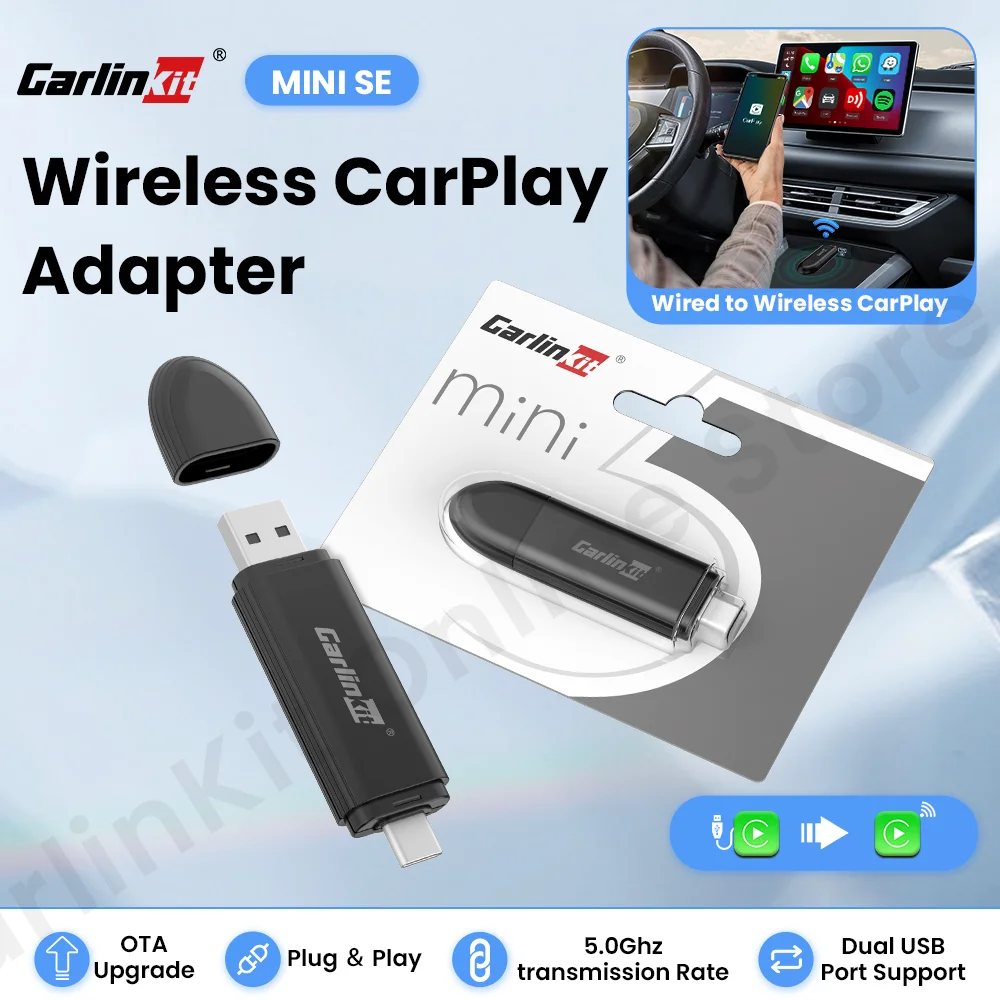Carlinkit-Mini-SE-Wired-to-Wireless-Carplay-Adapter-Conex-o-sem-emenda ...