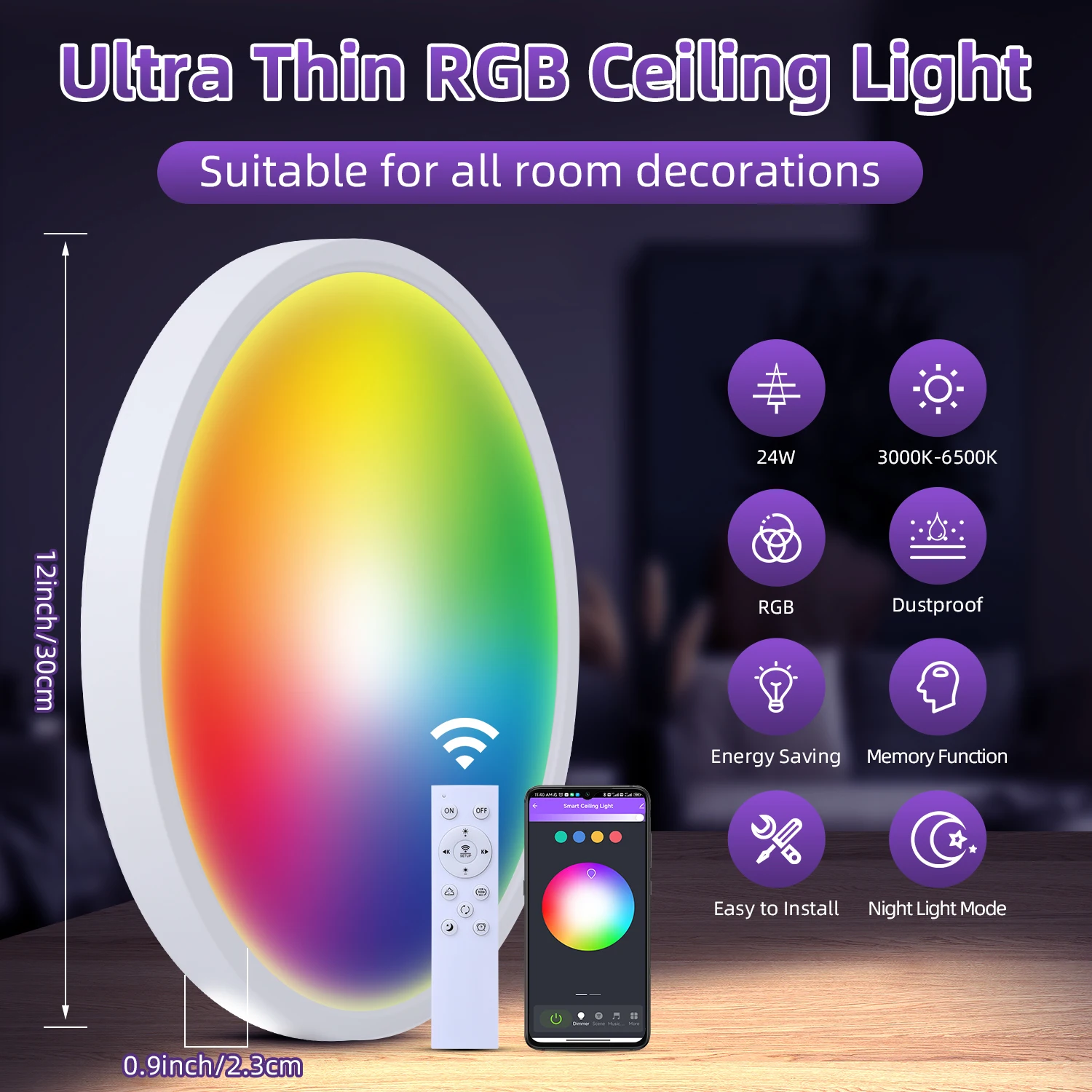 Hanging-Lamps-For-Ceiling-RGB-Smart-LED-Ceiling-Chandelier-Dimming ...