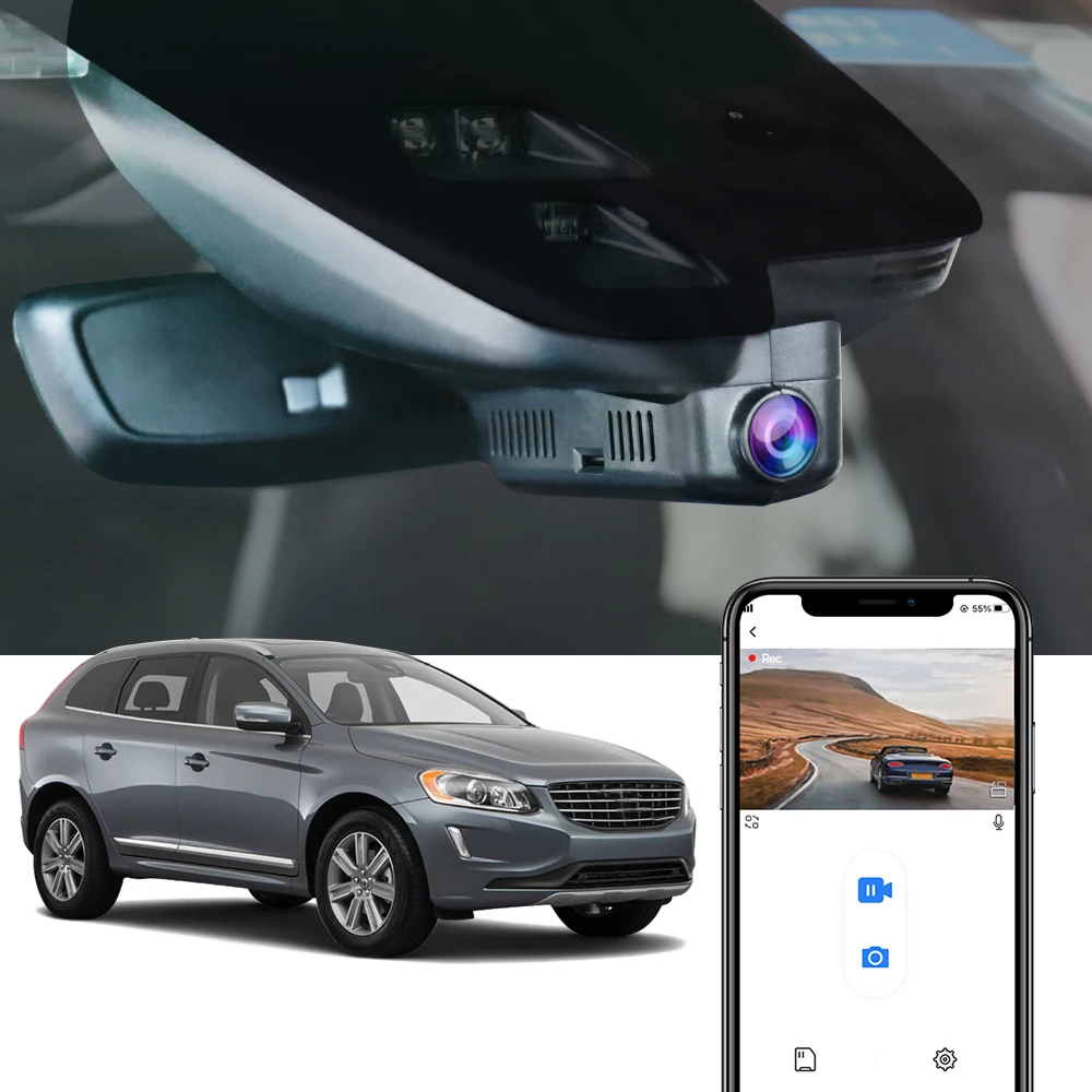 Car-DVR-for-Volvo-XC60-2017-2016-2015-2014-Fitcamx-Dashcam-Dash-Cam-4K ...
