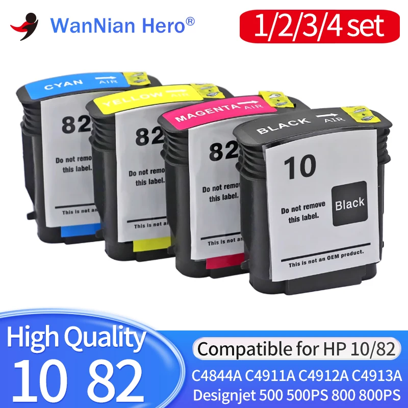 Cartucho-de-tinta-para-impresora-HP-10-82-recambio-de-tinta-Compatible ...