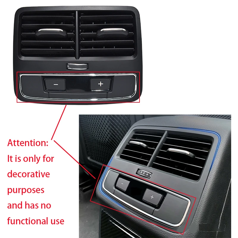 For Audi A4 B9 S4 Avant 2017-2021 Rear Center Console AC Trim Fresh Air ...