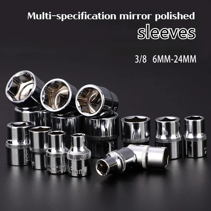 3-8-Short-Mirror-Polished-Socket-6-24mm-External-Hex-Socket-Home-Work ...
