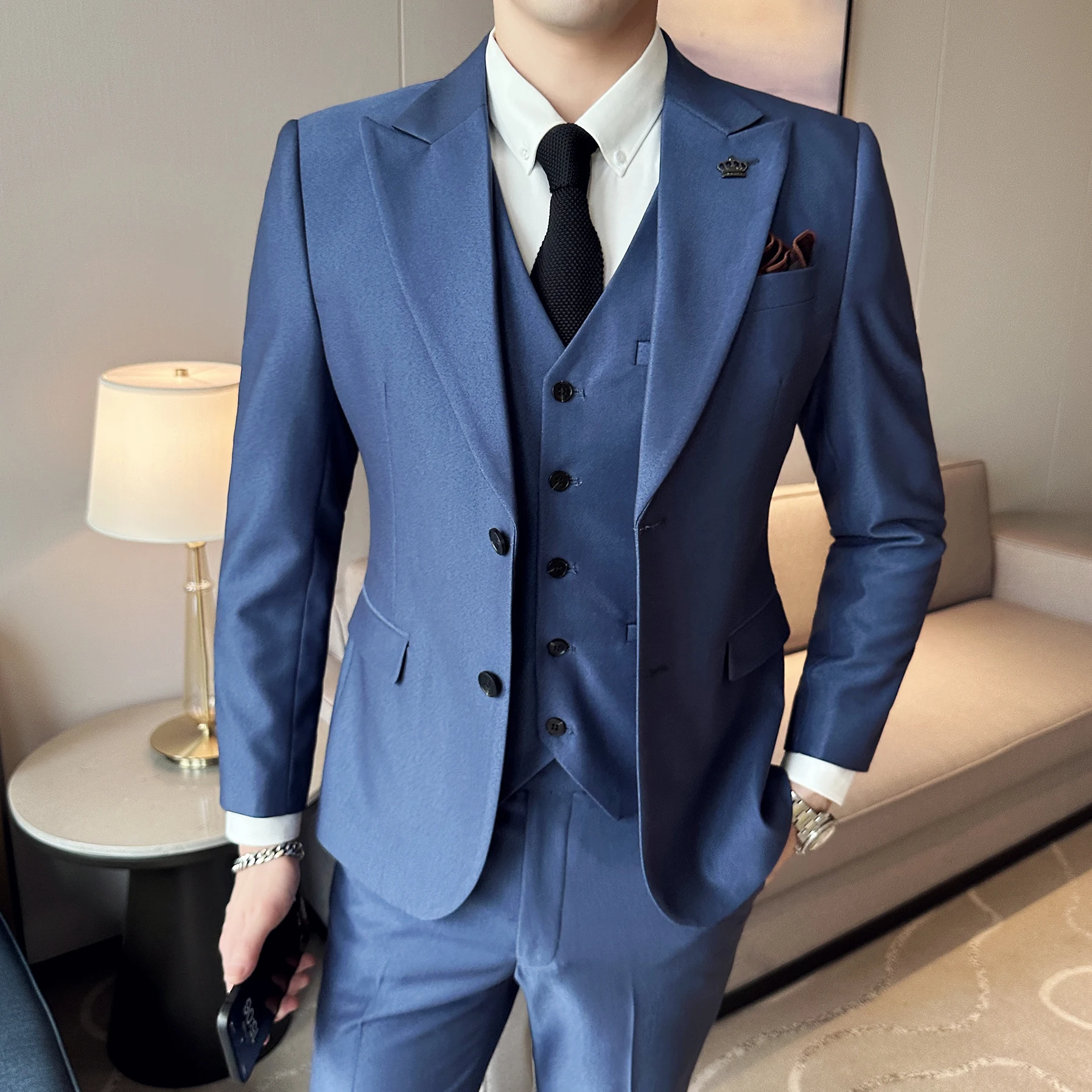 Blazers-Vest-Pants-Spring-Luxury-Men-High-end-Suits-Formal-Groom ...