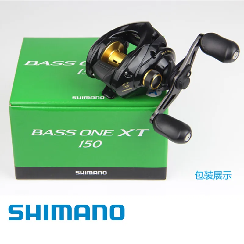 Original shimano bass um xt carretel de pesca arremesso 150/151 direita/mão esquerda 7.2:1 4 ...