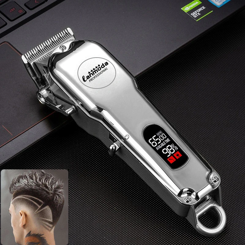 All Metal Hair Trimmer Machine Beard Clipper Electric Shaver for Men ...