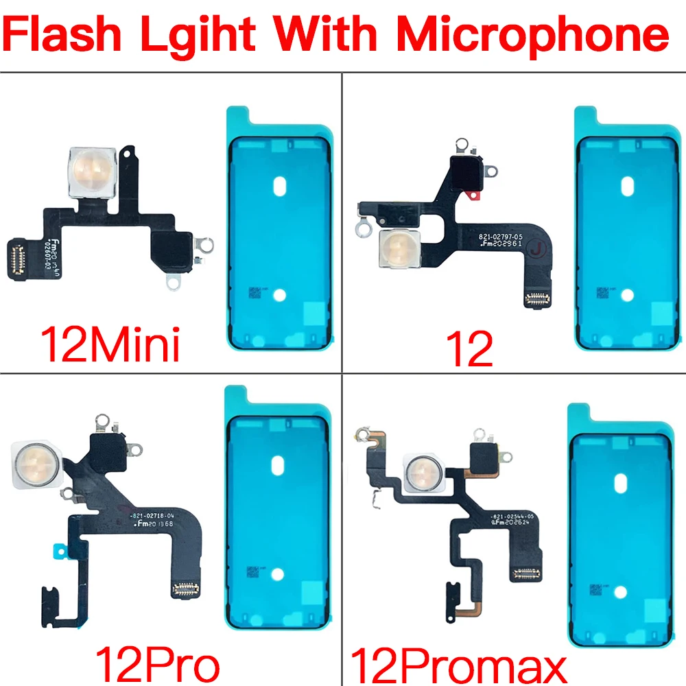 Flash-Light-With-Microphone-Flex-Cable-For-iPhone-12-Mini-Pro-Max-With ...