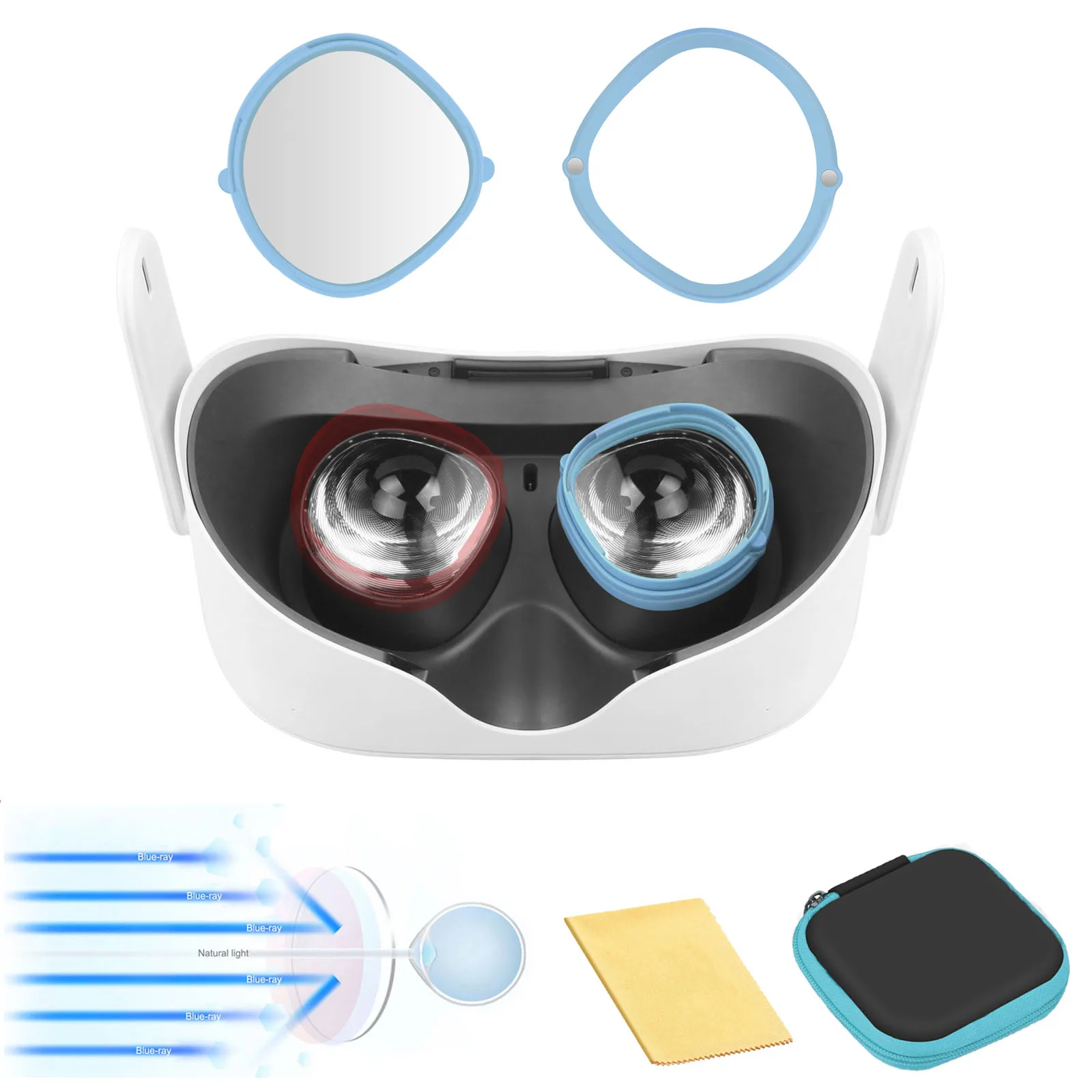 for Oculus Quest 2 VR Headset Myopia Lens VR Lens Anti Scratch Ring ...