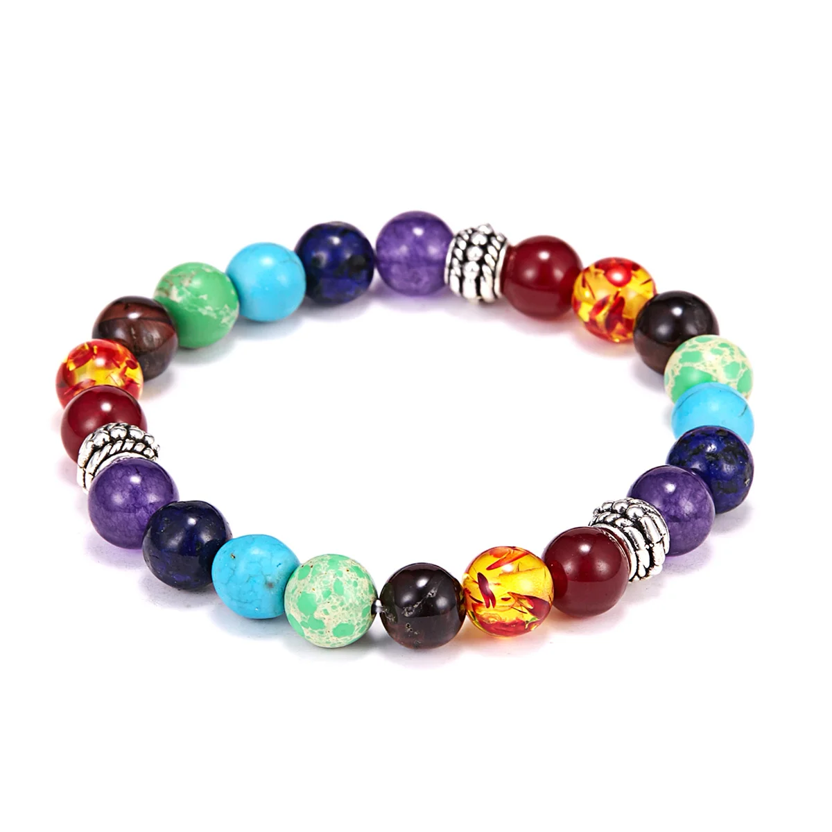 Classic-7-Chakra-Natural-Stone-Beaded-Bracelets-For-Women-Men-Yoga ...