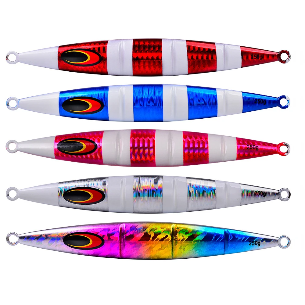 5Pcs-New-30g60g100g150g200g-Luminous-Jigging-Fishing-Lure-Set-Metal-Jig ...