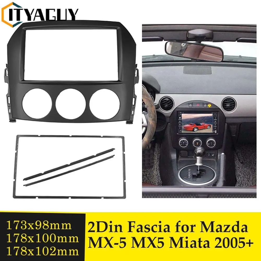 2 Din Car Audio Frame For Mazda Mx-5 Mx5 Miata 2005+ Dash Kit Stereo ...
