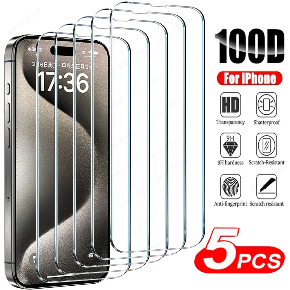 5Pcs-Full-Cover-Screen-Protector-For-IPhone-15-11-12-13-14-Pro-Max ...
