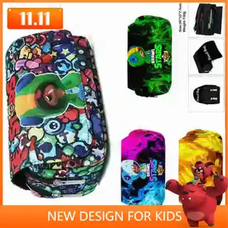 Kids-Print-Pencil-Case-Game-Canvas-Stretch-Brawlers-Hero-Double-Layer ...