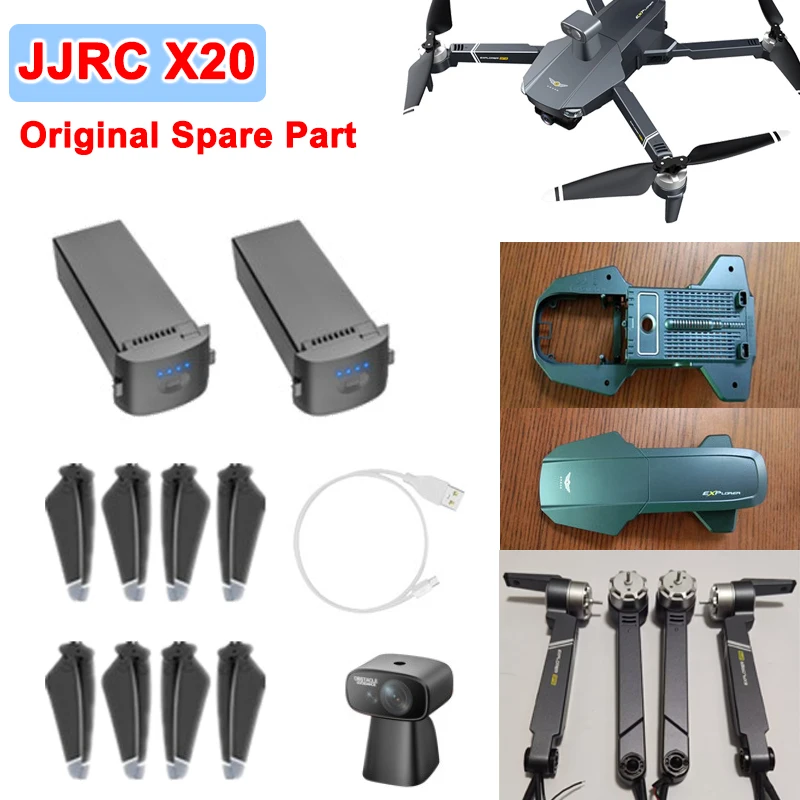 Original-JJRC-X20-Drone-Spare-Part-Propeller-Blade-Battery-USB-Charger ...