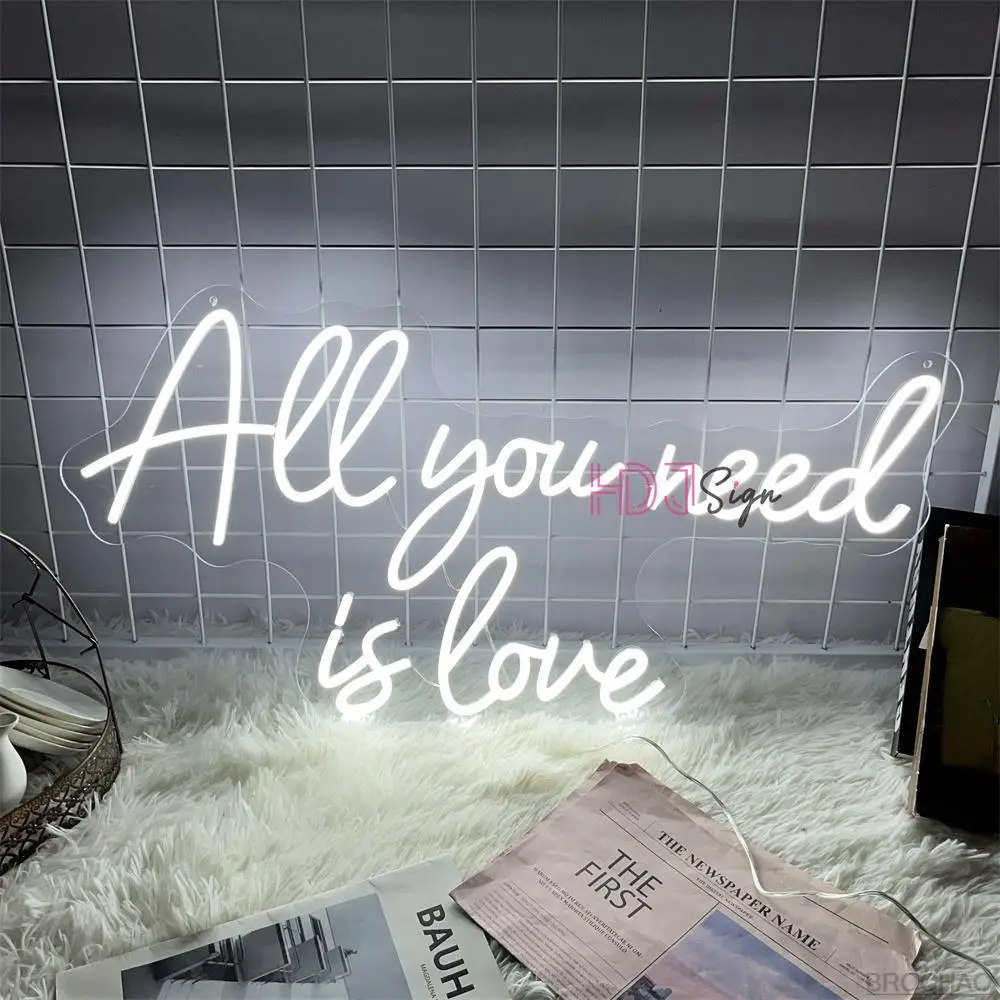 Custom Neon Led Sign USB Powered All You Need Is Love Neon Light Sign ...
