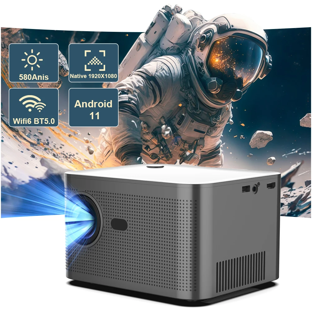 Magcubic Projector hy350 Android 11 Real 4K 1920*1080P Wifi6 580ANSI ...