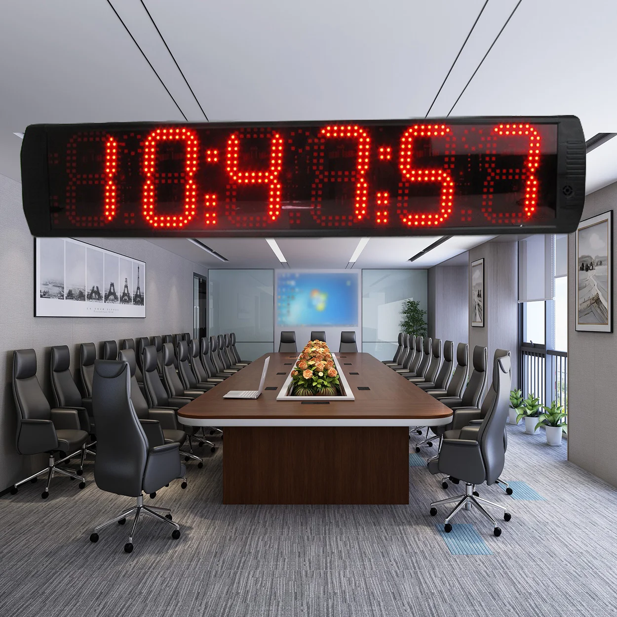 Digital-LED-Wall-Clock-Large-Oversized-Display-6-Single-Digit-Remote ...