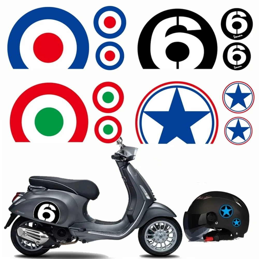 For-VESPA-Motorcycle-Helmet-Car-Body-Stickers-Moto-Accessories ...