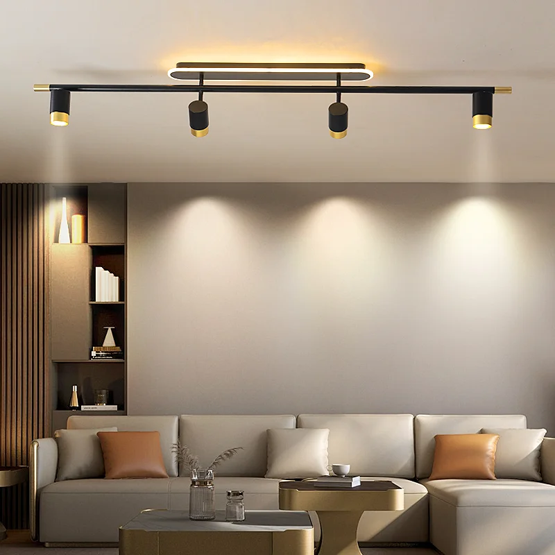 Modern-Indoor-Lighting-Led-Ceiling-Lamp-Black-Chandelier-Spotlight-For ...