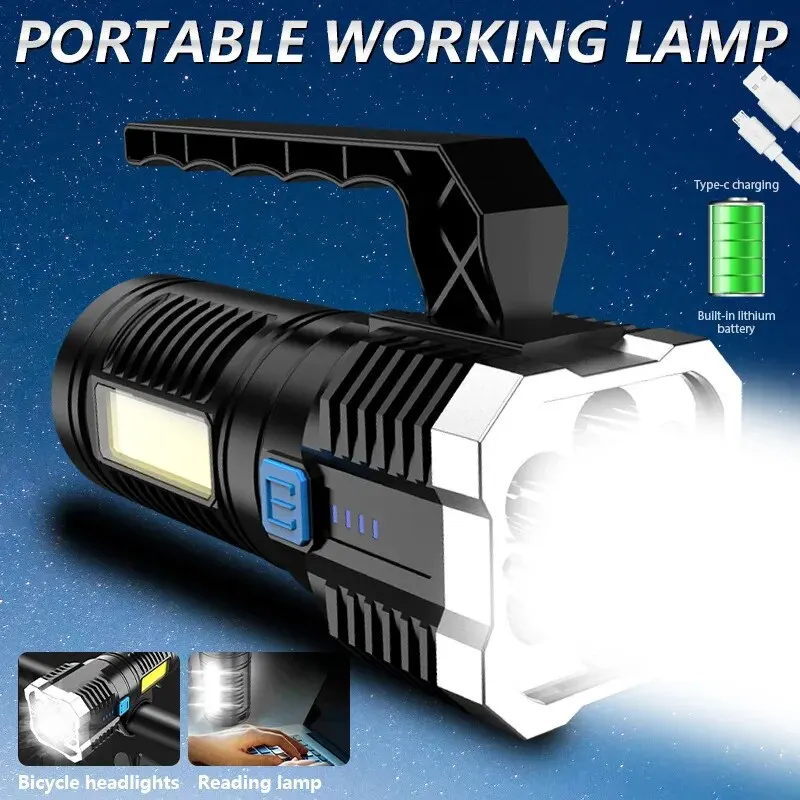 New-Portable-Home-USB-Charging-Flashlight-Cross-Border-Outdoor-7LED ...