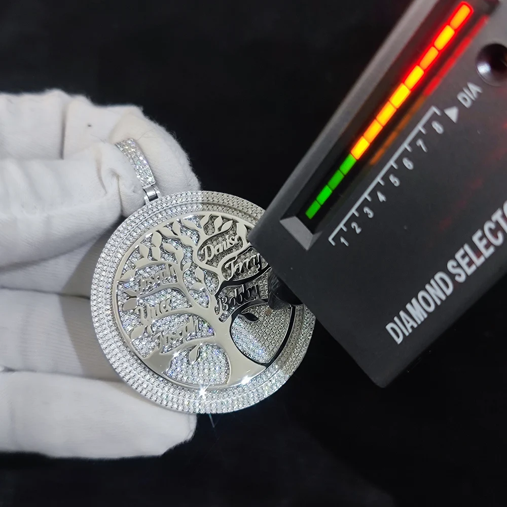 Round-Cut-VVS-Diamond-Certified-Jewelry-2inch-Custom-Letter-Pendant ...