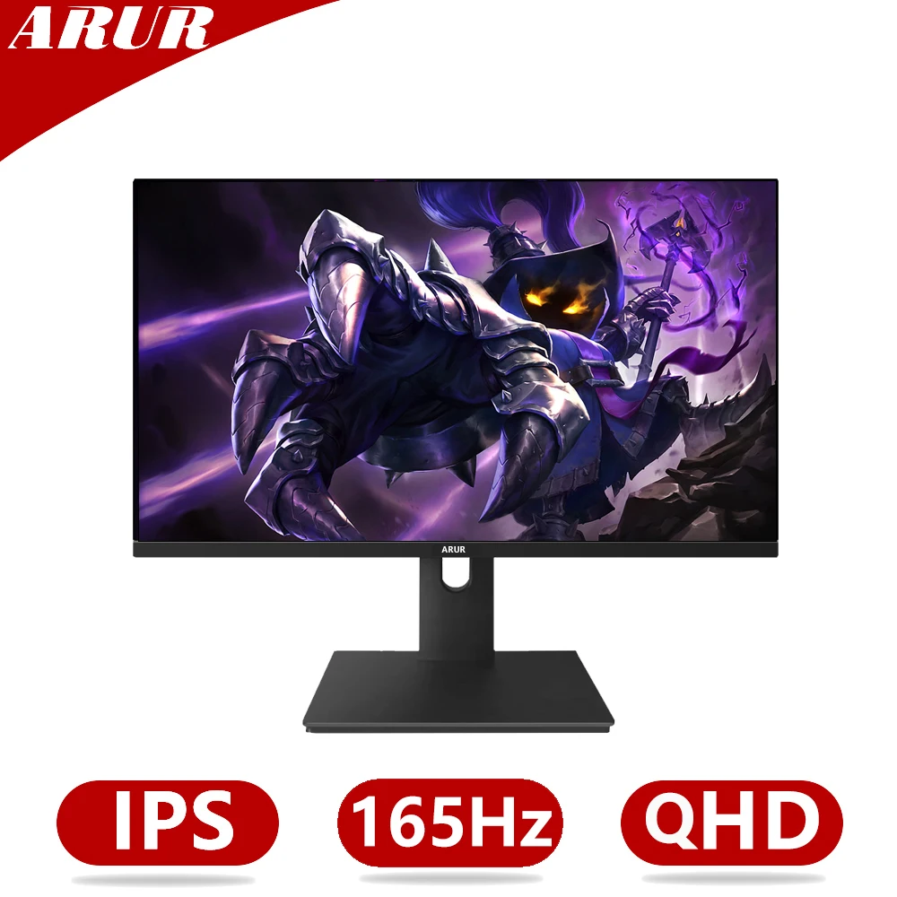 ARUR 24 인치 모니터 2K165Hz LCD 디스플레이, 144Hz PC IPS QHD 데스크탑 게이머 컴퓨터 화면 평면 ...