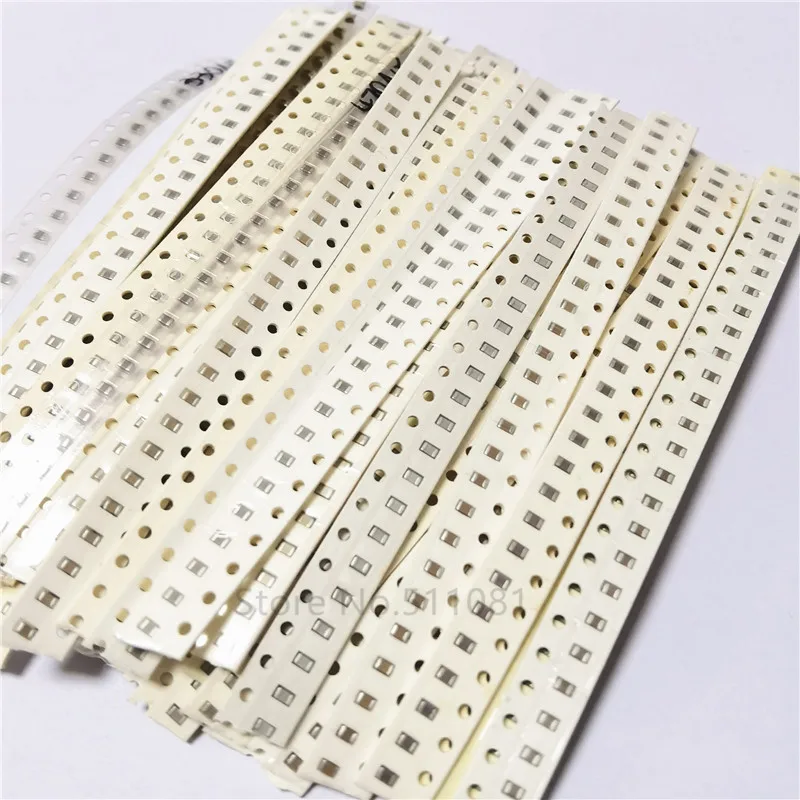 1300PCS 0402 0603 0805 SMD Capacitor Assorted Kit ,52values*25pcs 1pF ...