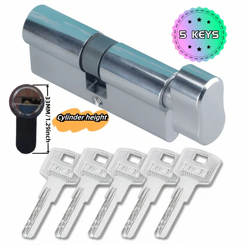 1pc-European-Standard-Size-70mm-Length-Knob-Lock-Cylinder-This-Lock ...