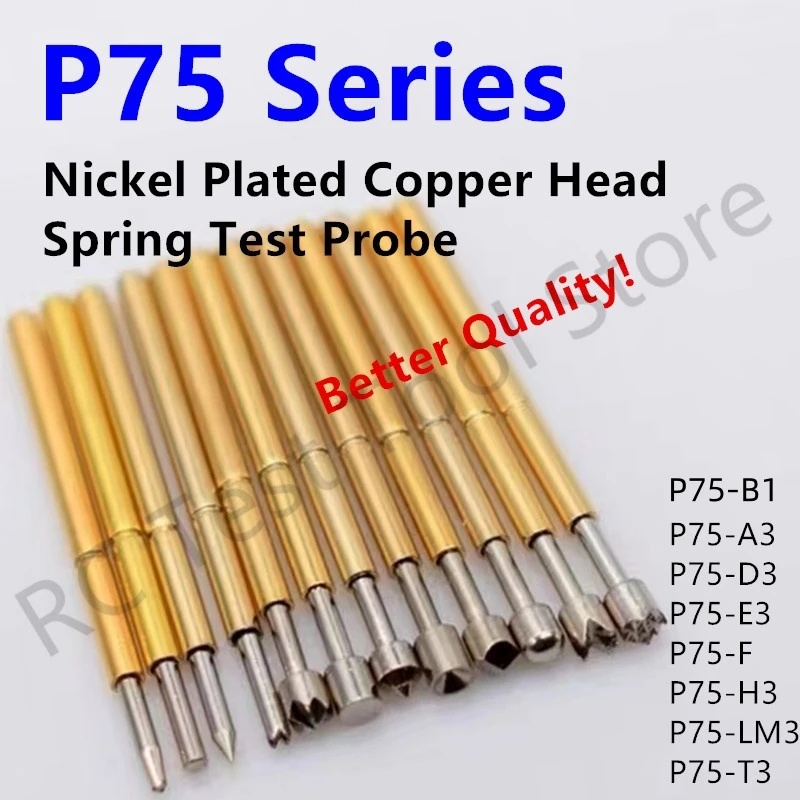 100PCS-P75-Series-Spring-Test-Probe-Pogo-Pin-Dia-1-02mm-Nickel-Plated ...
