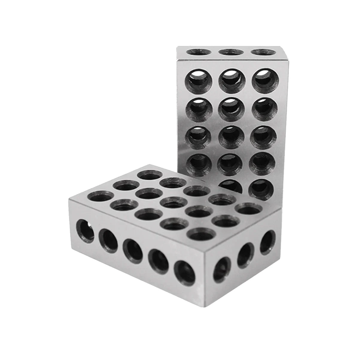 2Pcs/Pair 23 Holes Precision 25-50-75Mm Blocks Gauge Hardened Steel ...