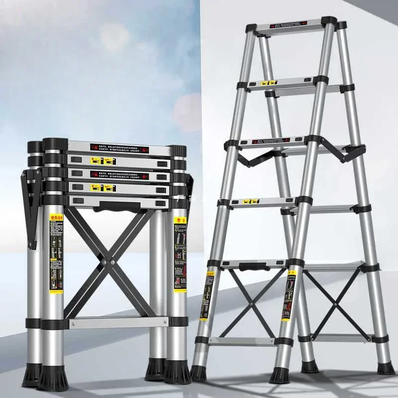 Portable-Lift-Ladder-Chair-Non-slip-Pedal-Aluminum-Ladder-Stable-Load ...