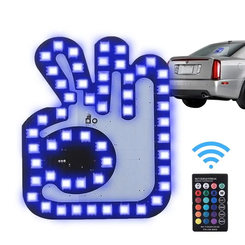 Car-Thumbs-Light-Auto-Rear-Window-Remote-Control-Thank-You-Light-With ...