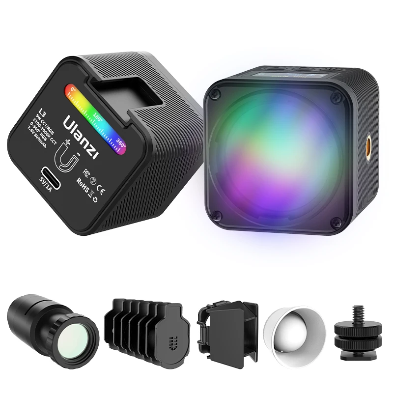 Ulanzi-L3-RGB-Video-Light-Mini-COB-Light-Fill-Light-for-Camera-Gopro ...