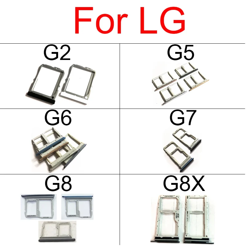 Sd Memory Sim Card Tray Holder For Lg G2 G5 G6 G7 G8 G8x Sim Card ...