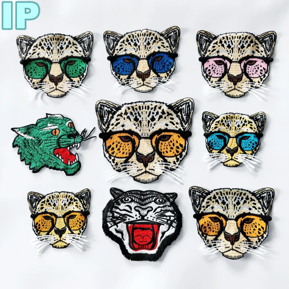 embroidery tiger patch,cats badges,cute animal tigers appliques,cartoon fox patches for clothing ...