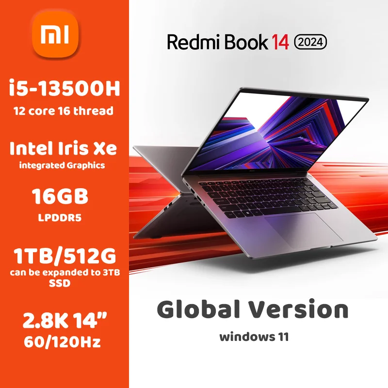 New Redmi Book 16 2024 13th Generation Intel Core i5-13500H Intel Iris ...