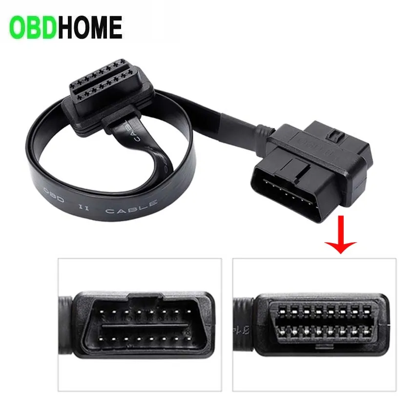 Full-Line-Connect-Power-OBD2-Extension-Cable-Noodles-Flat-OBD-16-Core ...