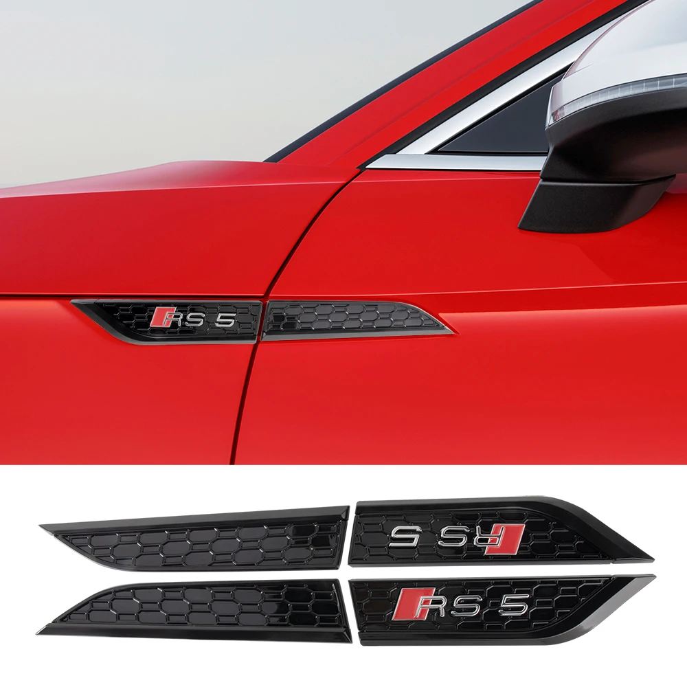 1set-ABS-RS5-Badge-Car-Fender-side-Wing-sticker-Auto-Refit-emblem ...