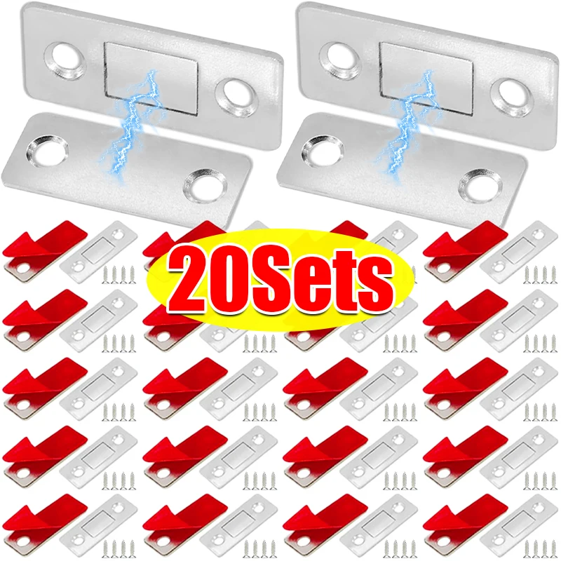 Strong Magnetic Cabinet Catches for Kitchen Closet Closer Ultra-Thin ...