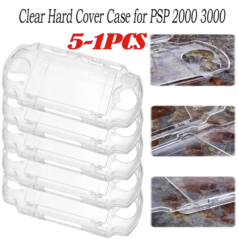 5-1PCS-Clear-Housing-for-PSP-2000-3000-Hard-Carry-Cover-Case-Snap-in ...