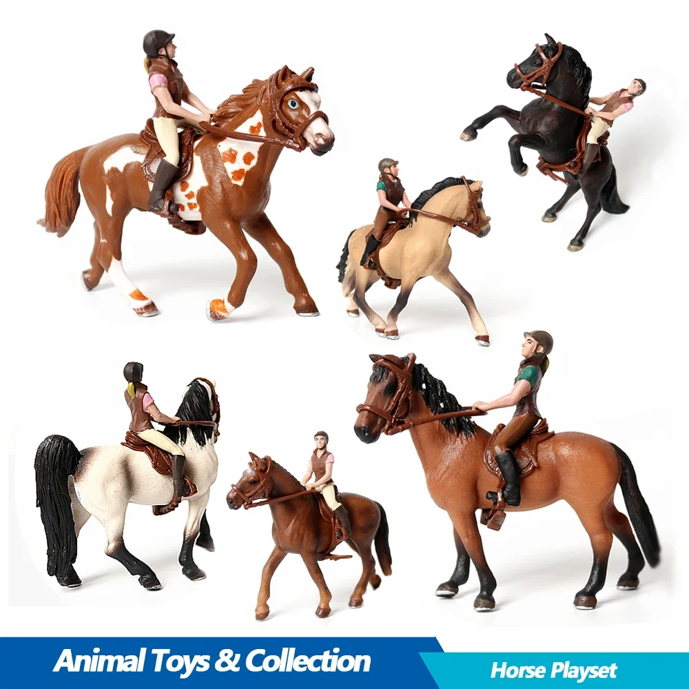 Horse-and-rider-toy-Equestrian-Saddle-Bridle-Playset-Real-Farm-Toy ...