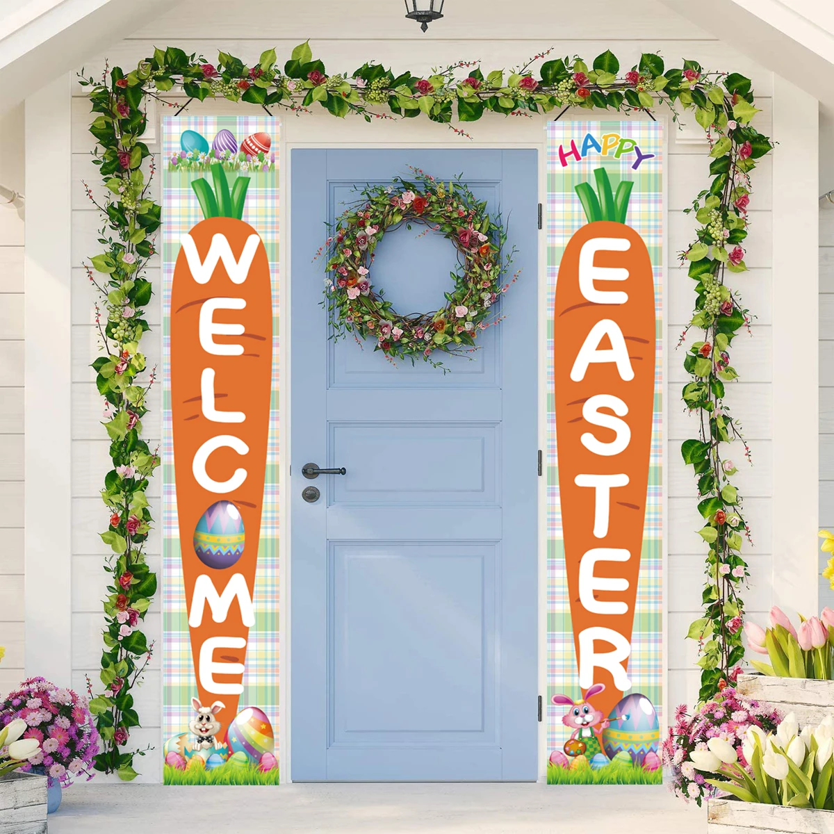 Easter-Door-Banner-Porch-Sign-Easter-Bunny-Hanging-Flag-Spring-Happy ...