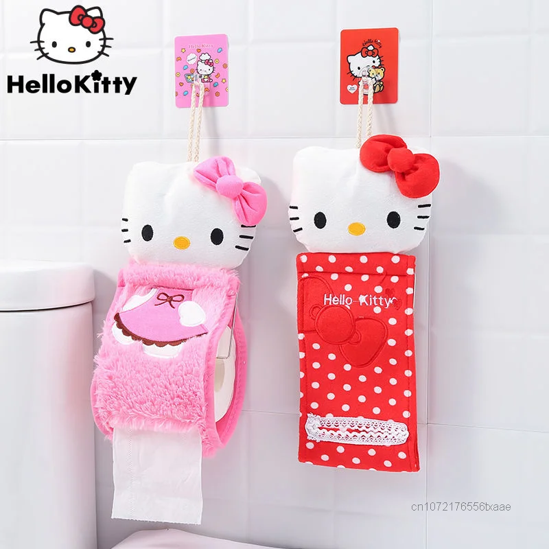 Sanrio-Hello-Kitty-Plush-Paper-Towel-Holder-Anime-Creative-Tissue-Roll ...